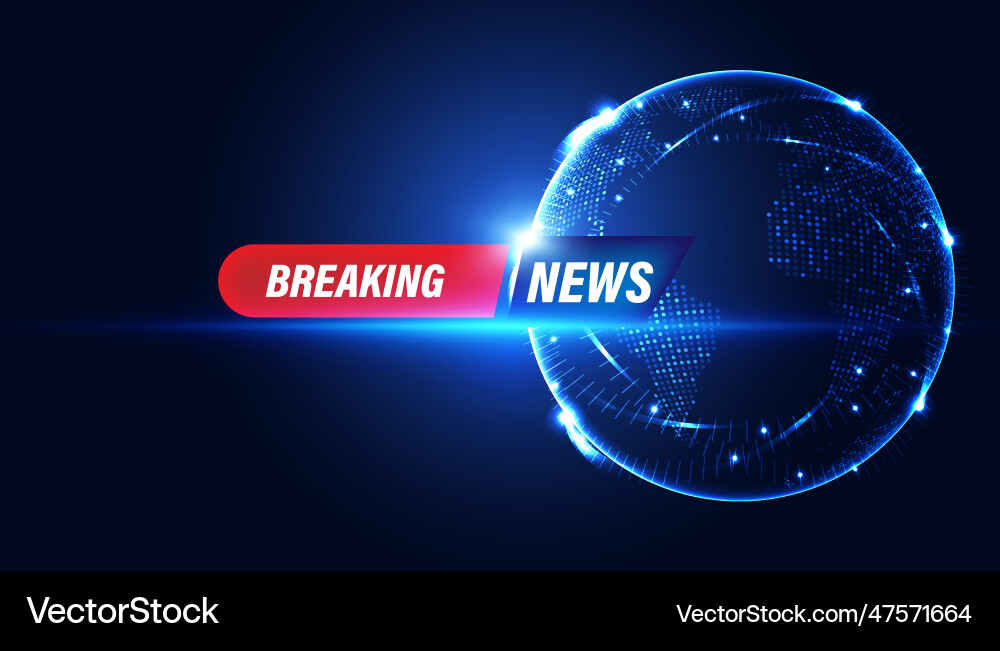 Abstract world breaking news concept background Vector Image