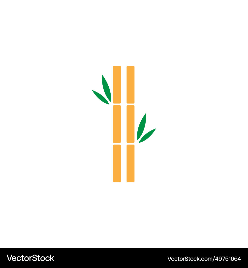 Bamboo house logo design icon Royalty Free Vector Image