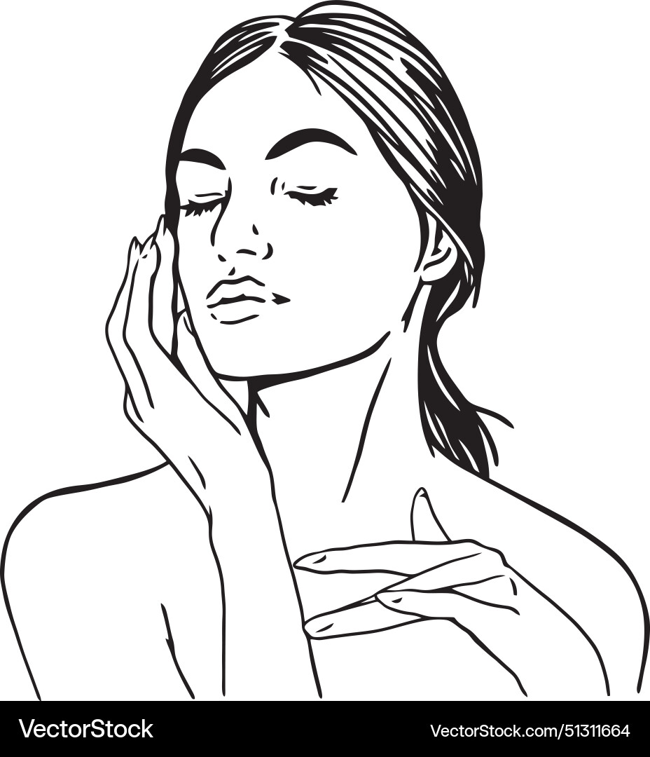 Beautiful woman posing Royalty Free Vector Image