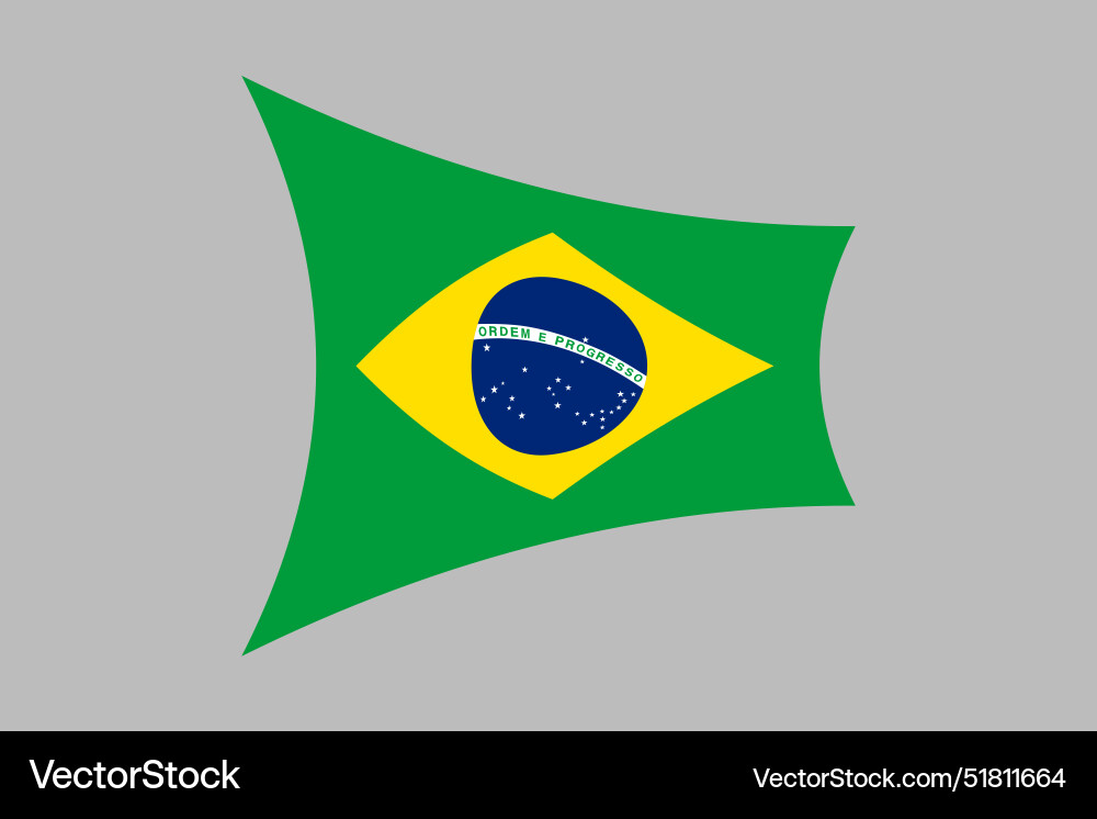 Brazil flag Royalty Free Vector Image - VectorStock
