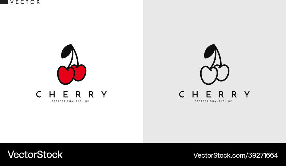 Cherry logo Royalty Free Vector Image - VectorStock