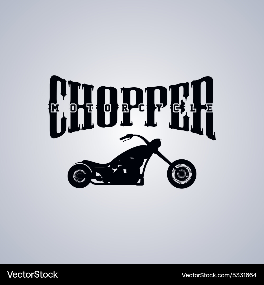 Chopper motorcycle Royalty Free Vector Image - VectorStock