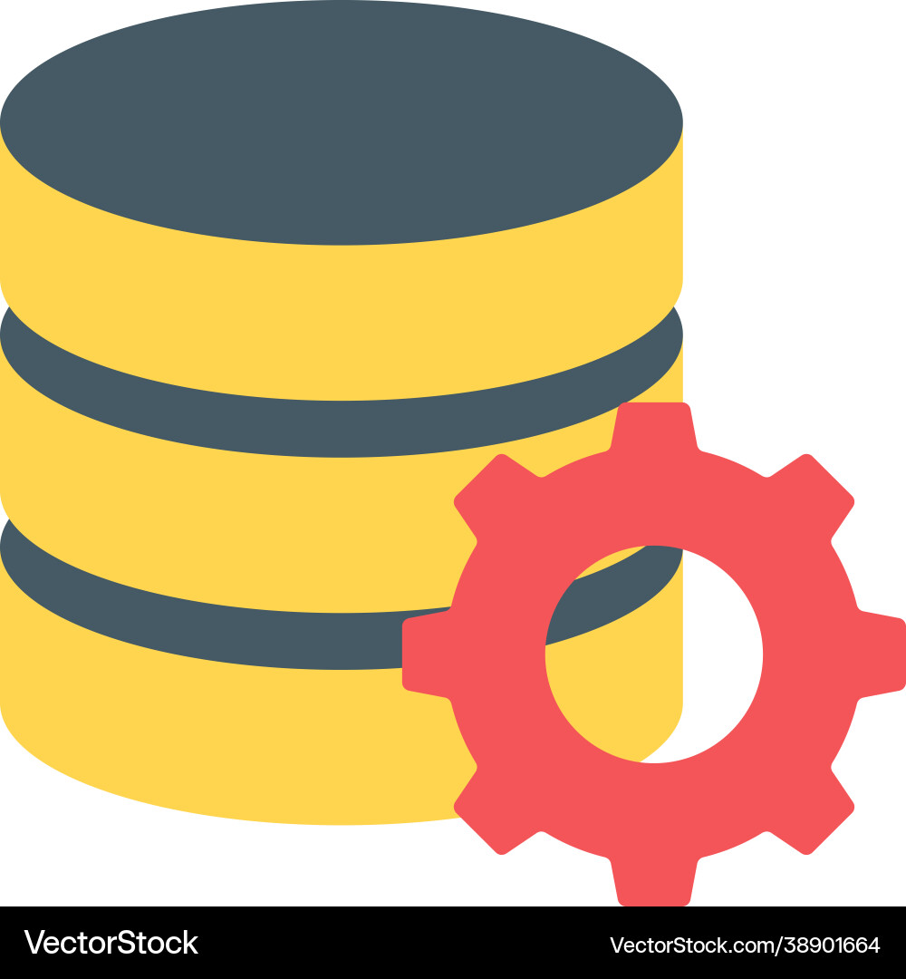 Database configuration Royalty Free Vector Image