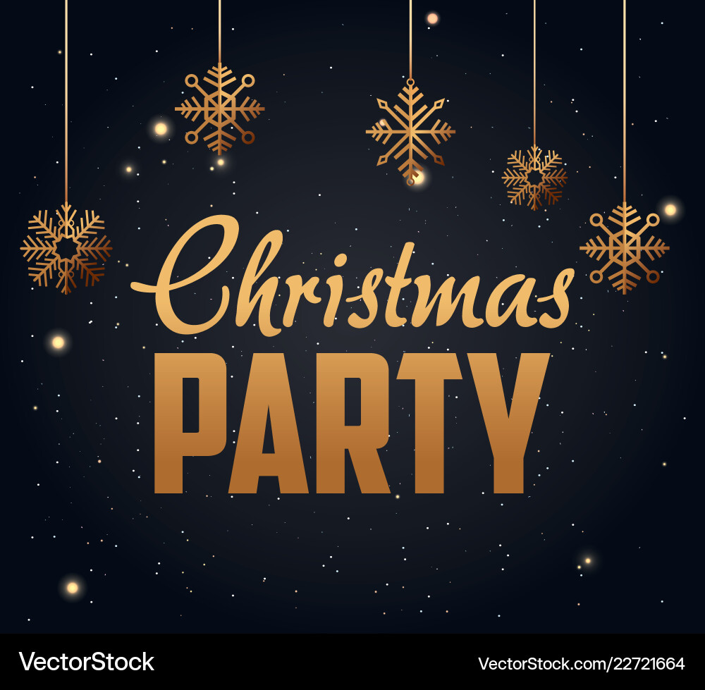 Golden Christmas Party Royalty Free Vector Image
