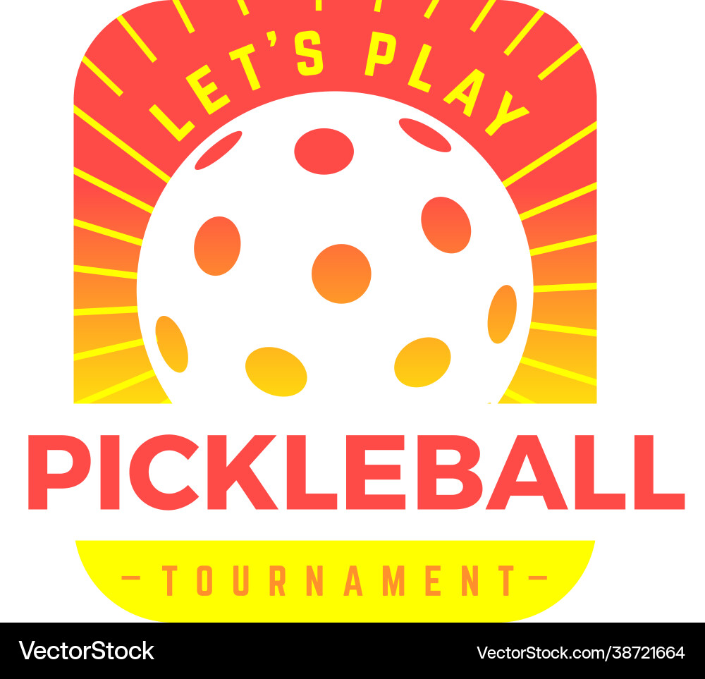 Pickleball Tournament Logo – Royalty-Free Vector | VectorStock