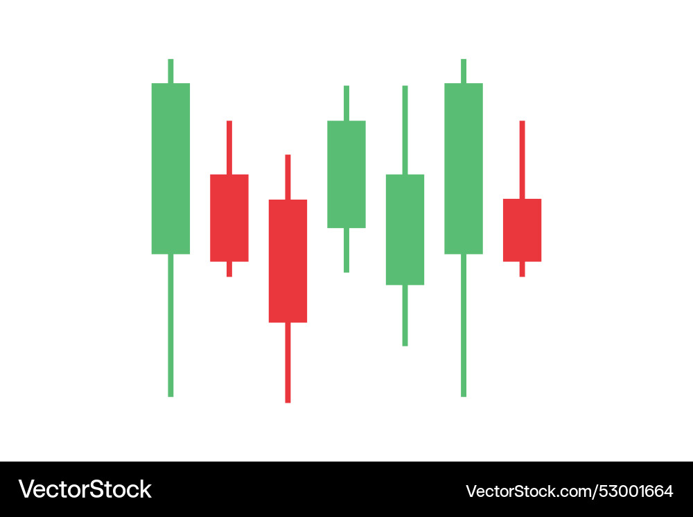 Trading candle stick pattern chart design icon Vector Image