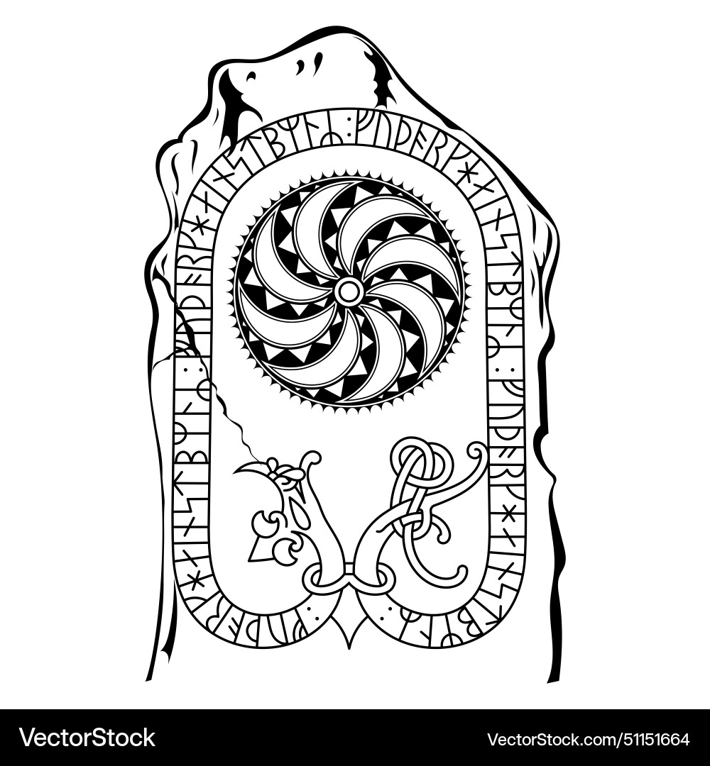 Viking scandinavian design ancient decorative Vector Image
