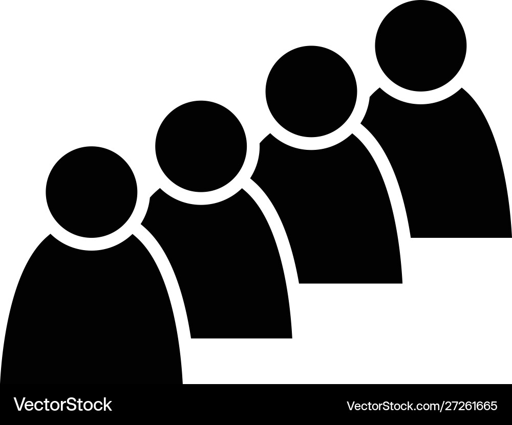 4 people icon group persons simplified human Vector Image