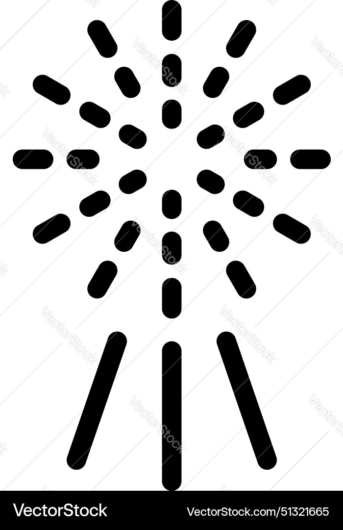 Abstract firework silhouette on white background Vector Image