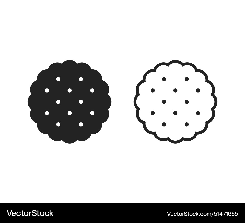 Biscuit icon set and cookie Royalty Free Vector Image