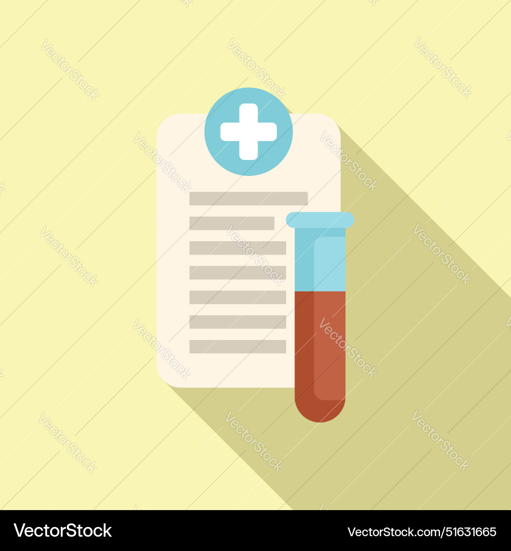 Blood test result icon showing positive Royalty Free Vector