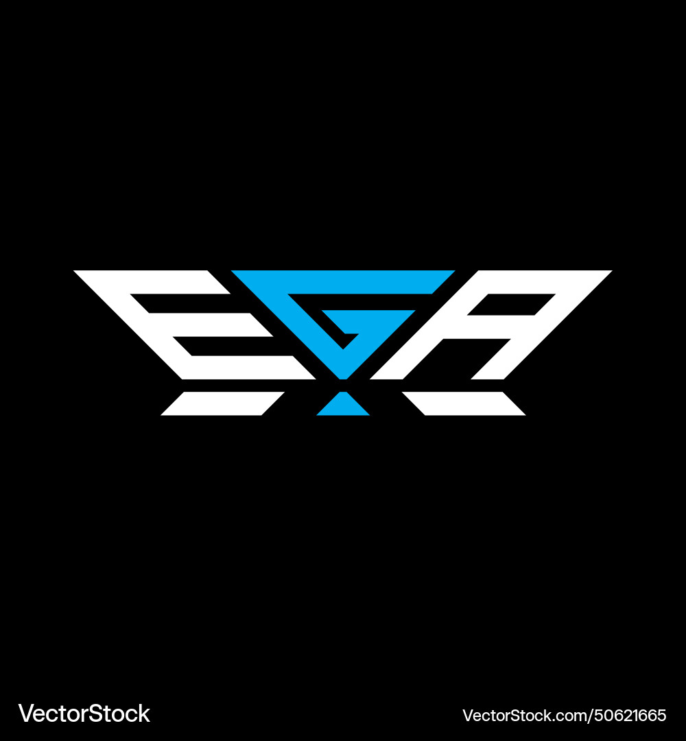 Ega letter logo design simple and modern Vector Image
