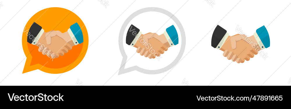 Hand shake icon graphic partnership handshake Vector Image