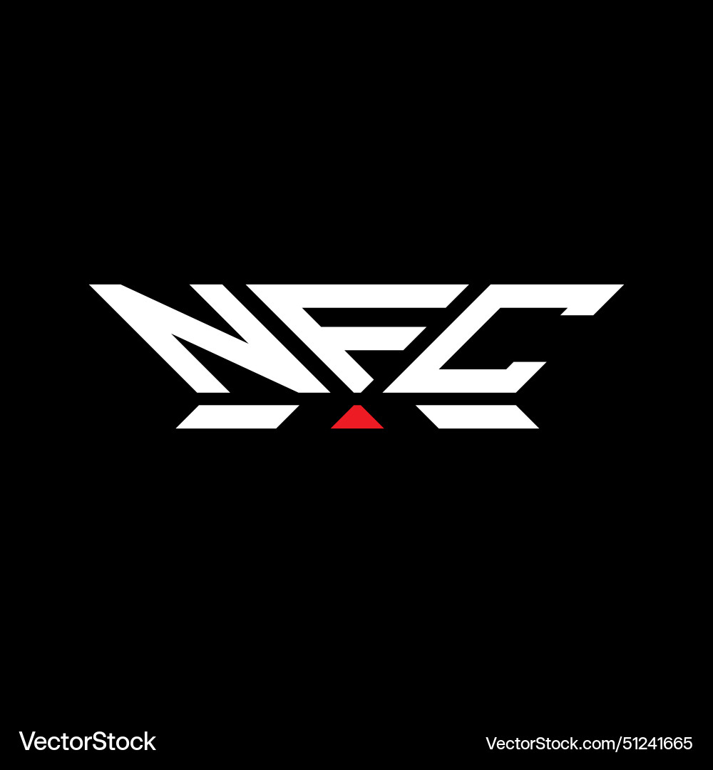 Nfc letter logo design simple and modern Vector Image