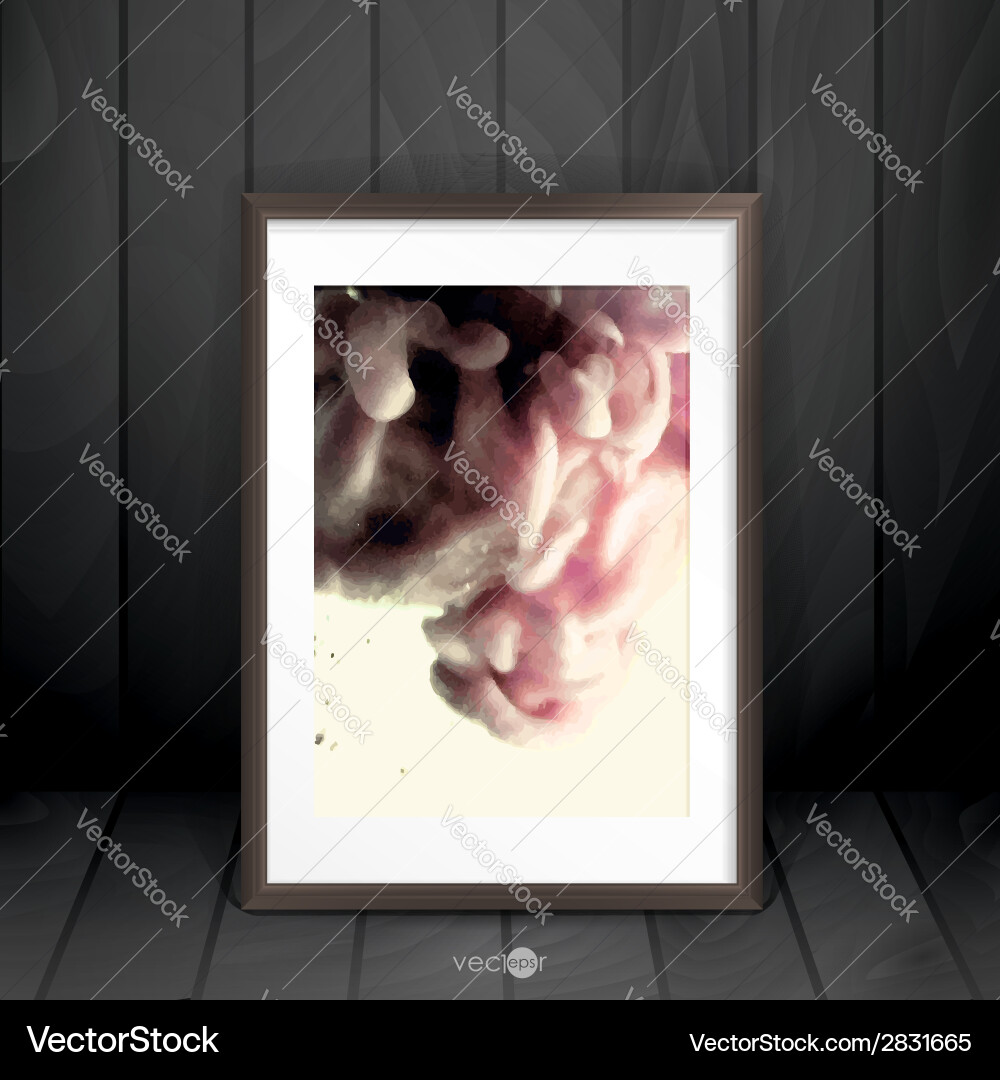 Photo frame on the wall Royalty Free Vector Image