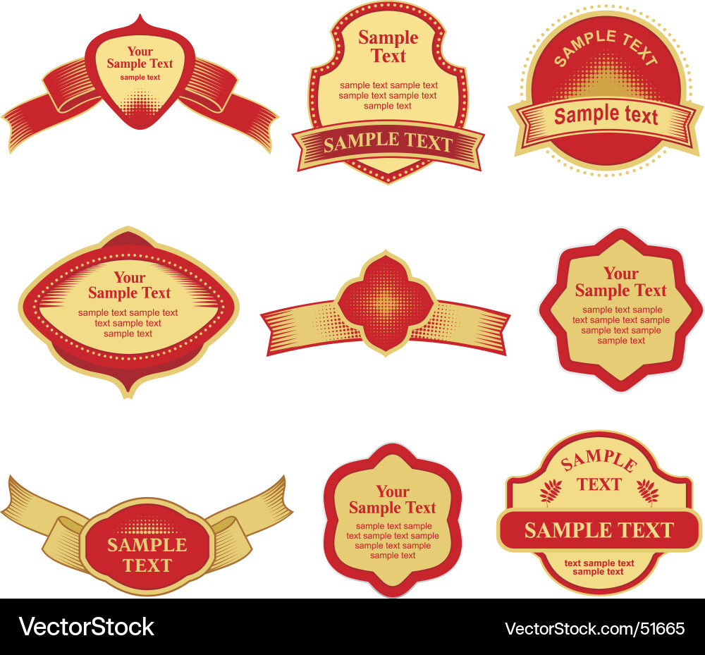 Various labels Royalty Free Vector Image - VectorStock