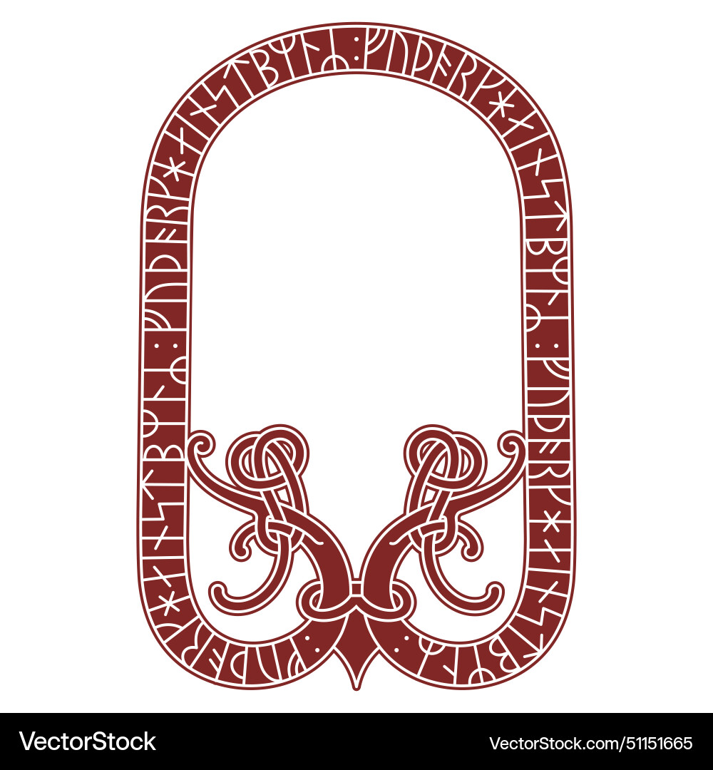 Viking scandinavian design ancient decorative Vector Image