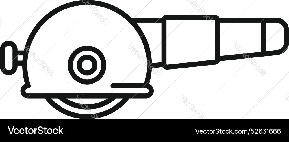 Angle grinder cutting machine icon showing Vector Image