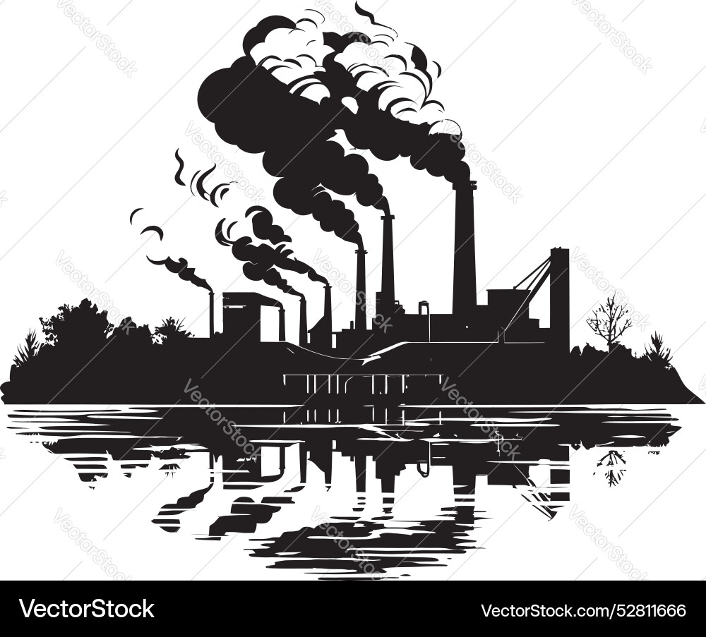 Aquaticagony pollution logo design Royalty Free Vector Image