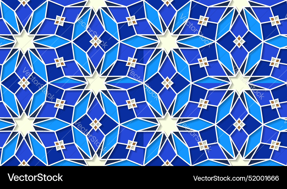 Arabic seamless girih pattern with classic islamic