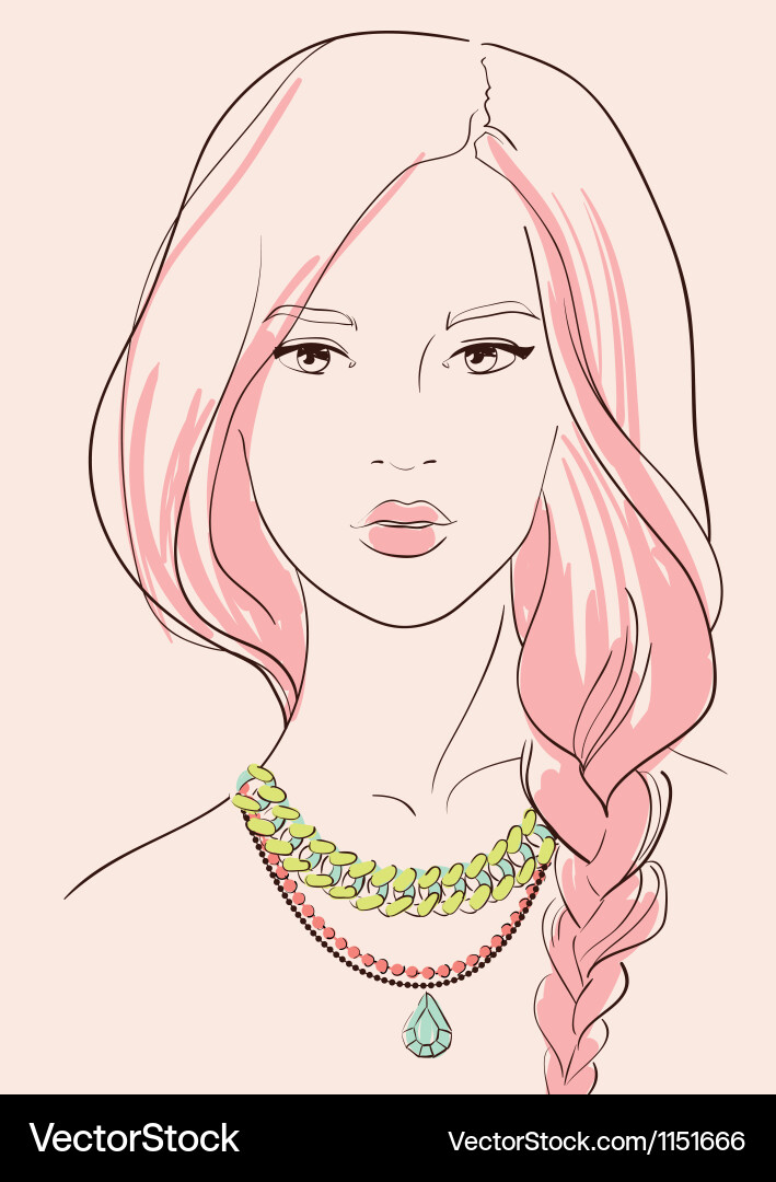 Beautiful woman Royalty Free Vector Image - VectorStock