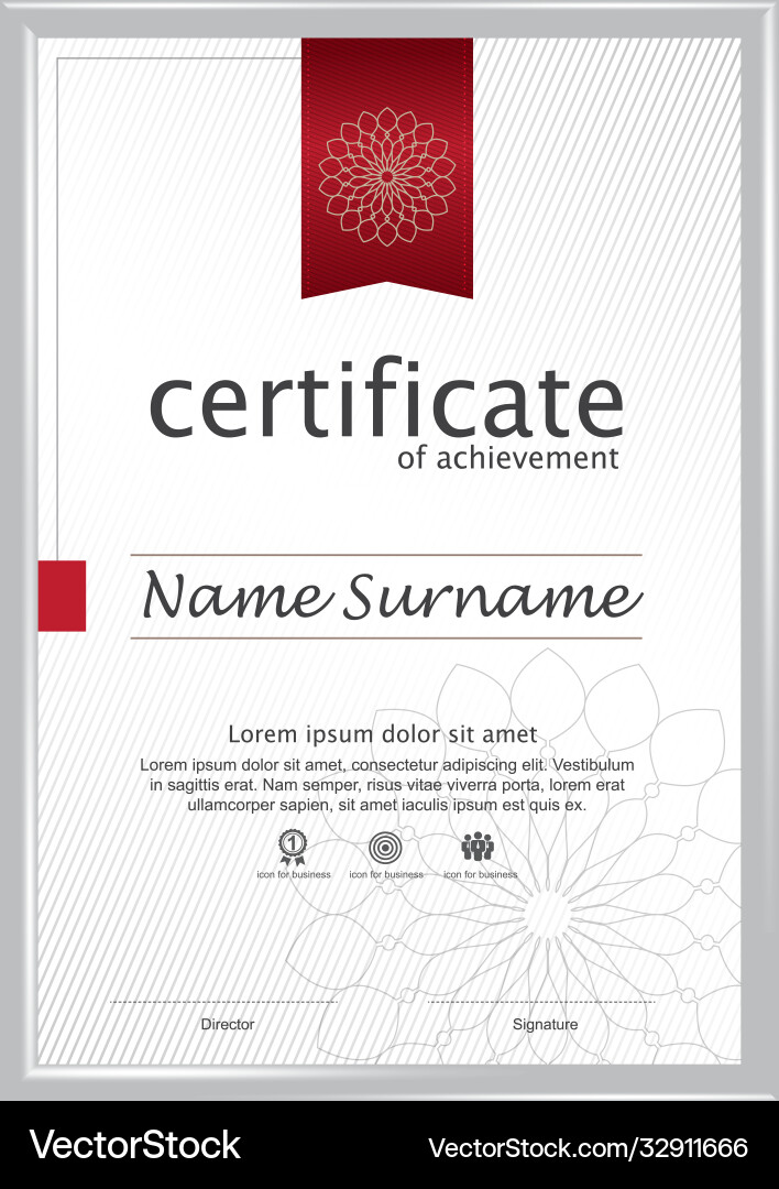 Certificate 42 Royalty Free Vector Image - VectorStock