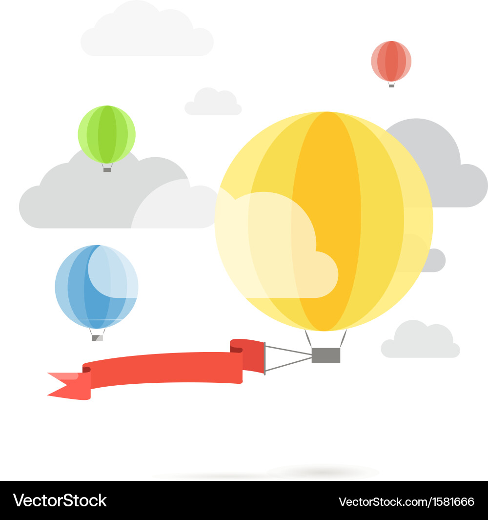 Flying color balloons Royalty Free Vector Image