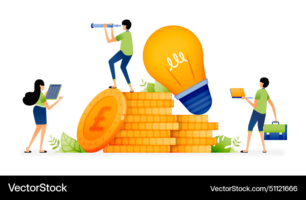 Ideas from making future financial and banking Vector Image