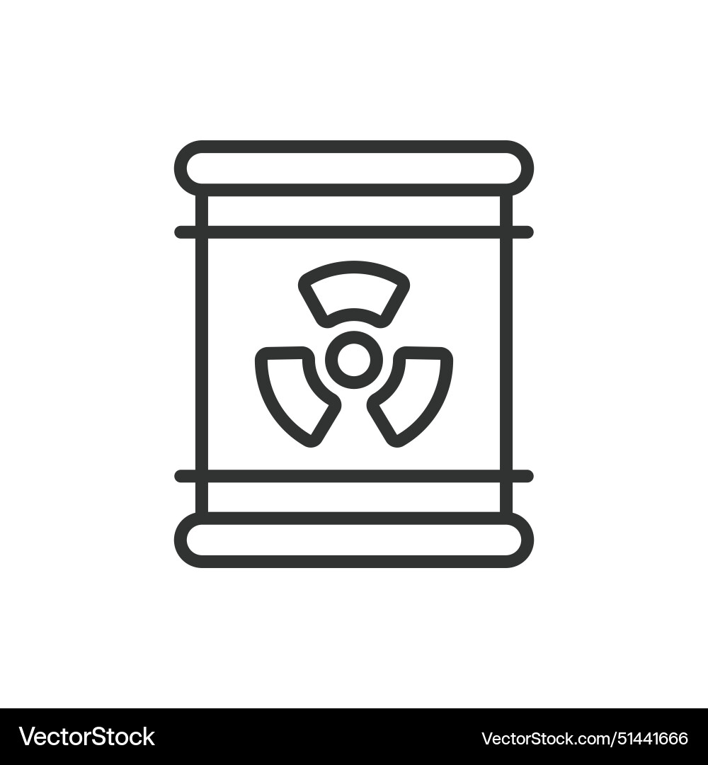 Nuclear waste in line design Royalty Free Vector Image