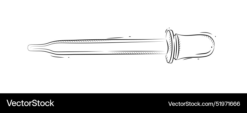 Pipette in graphic style Royalty Free Vector Image