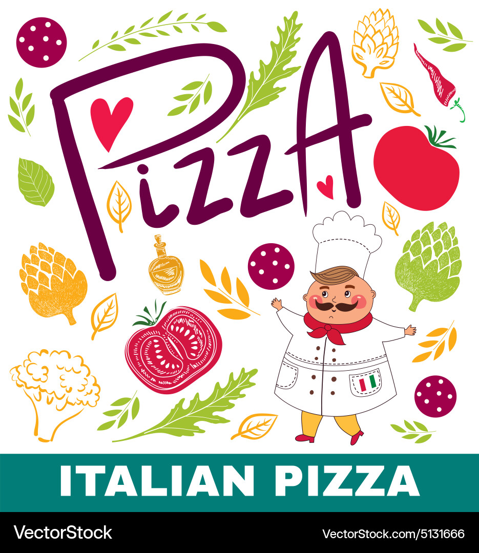 Pizza shop design Royalty Free Vector Image - VectorStock