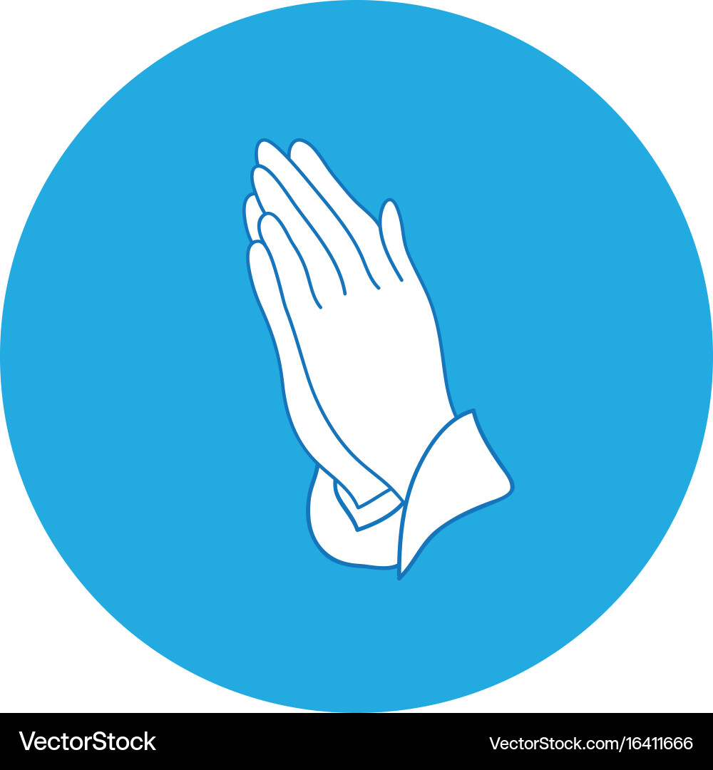Praying hands Royalty Free Vector Image - VectorStock