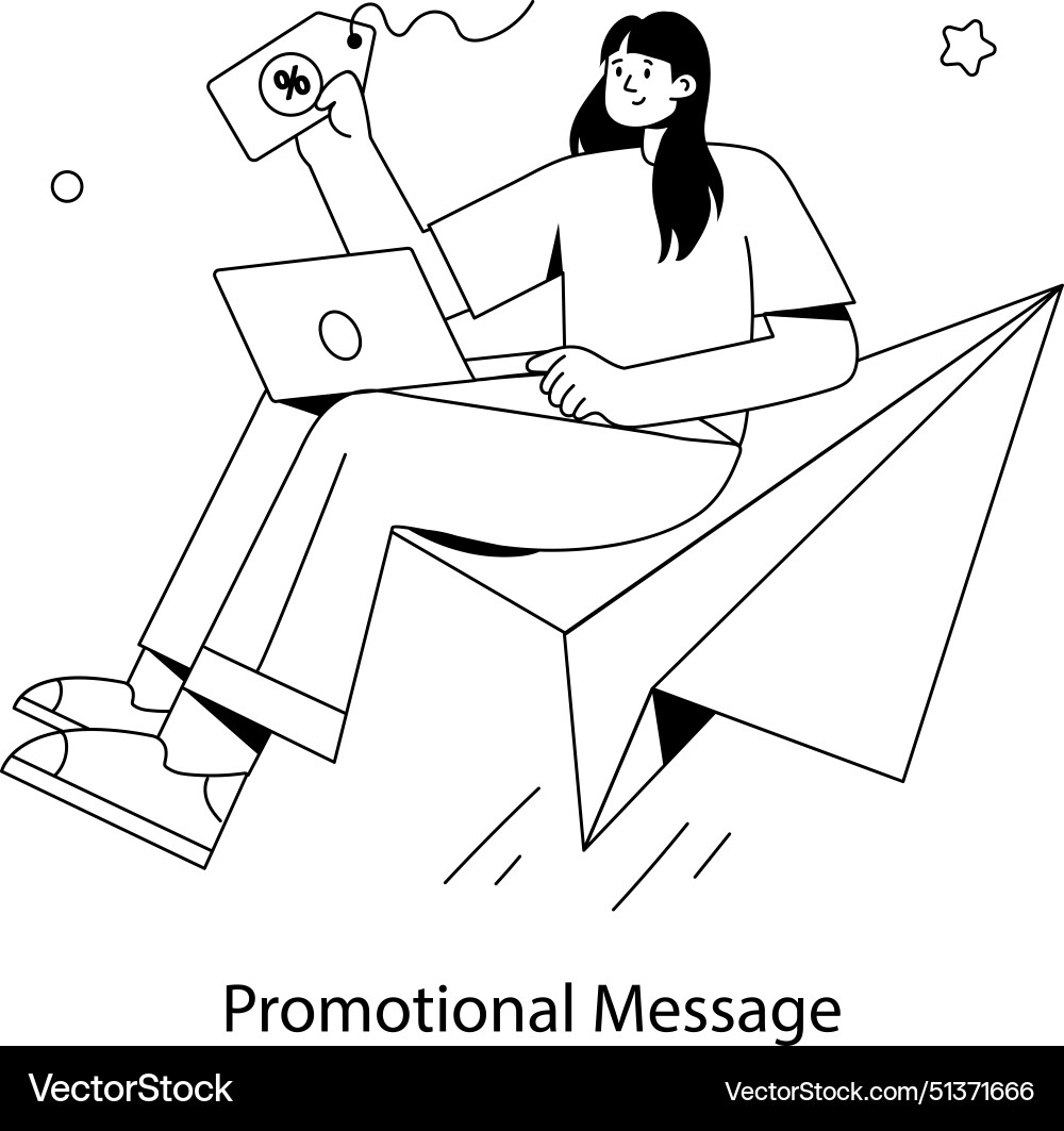 Promotional message Royalty Free Vector Image - VectorStock