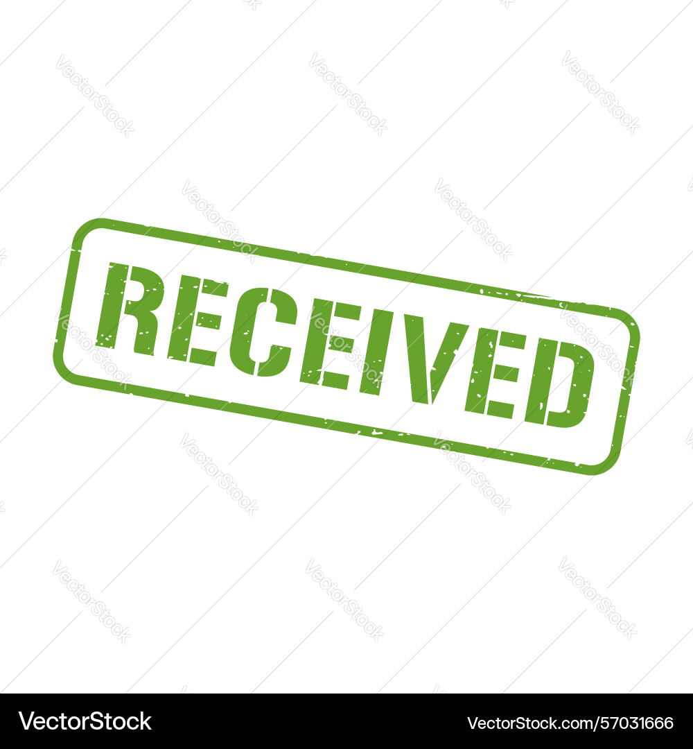 Received stamp grunge square sign Royalty Free Vector Image