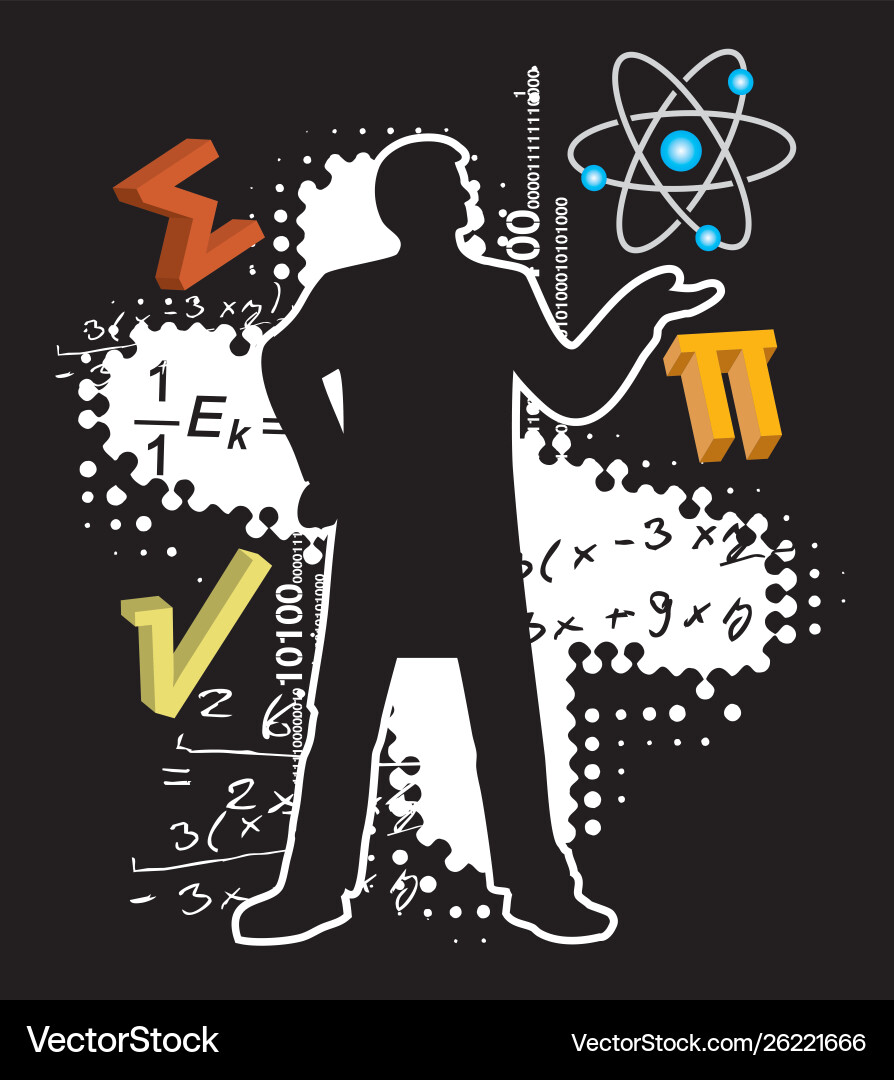 Teacher math and physics Royalty Free Vector Image