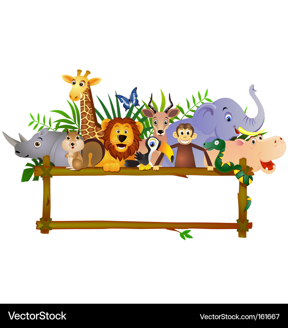 Animal cartoon group Royalty Free Vector Image