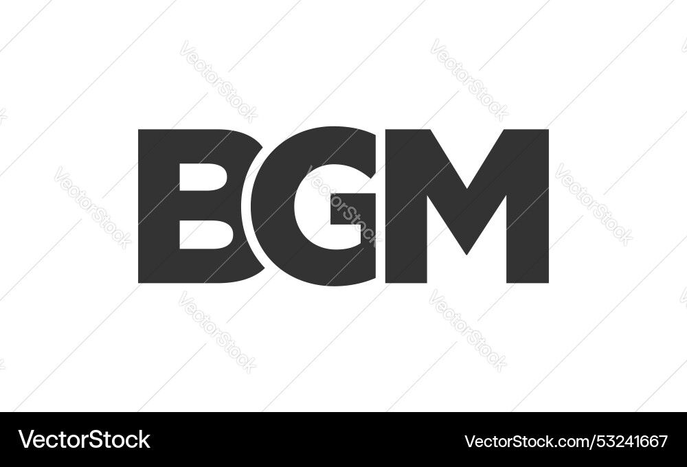 Bgm logo design template with strong and modern Vector Image
