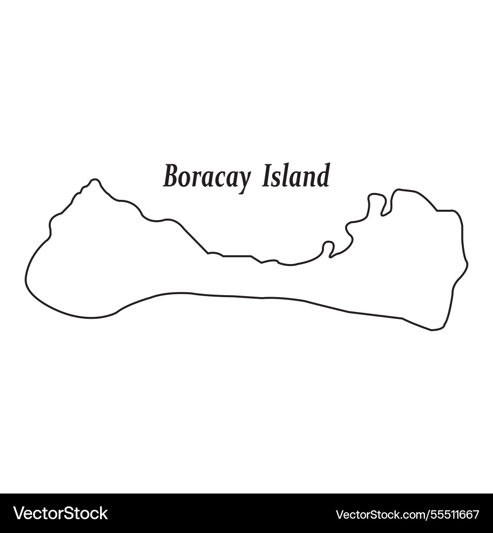 Boracay island map Royalty Free Vector Image - VectorStock