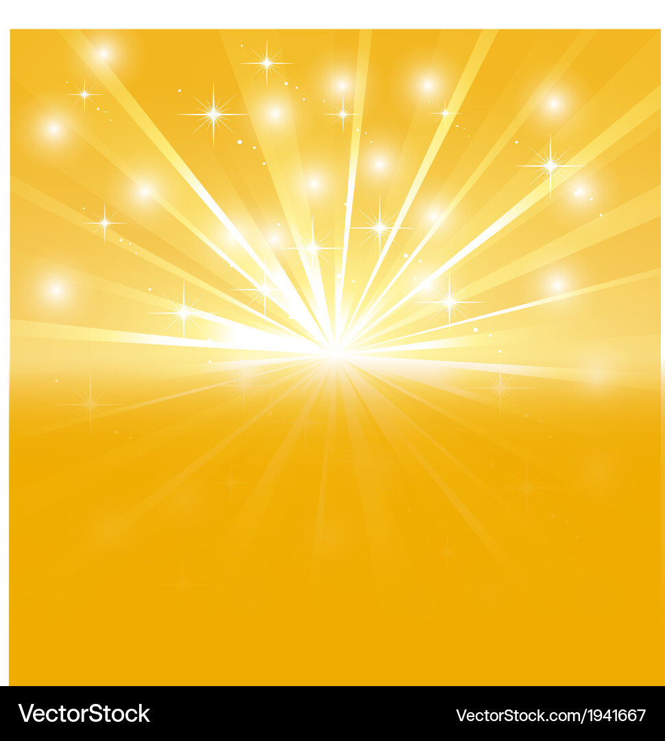 Bright sunburst with sparkles Royalty Free Vector Image