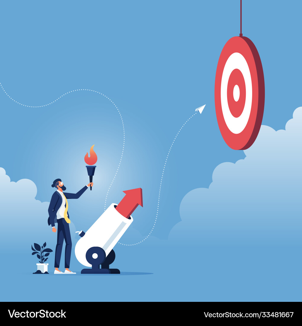 Goal achievement concept Royalty Free Vector Image