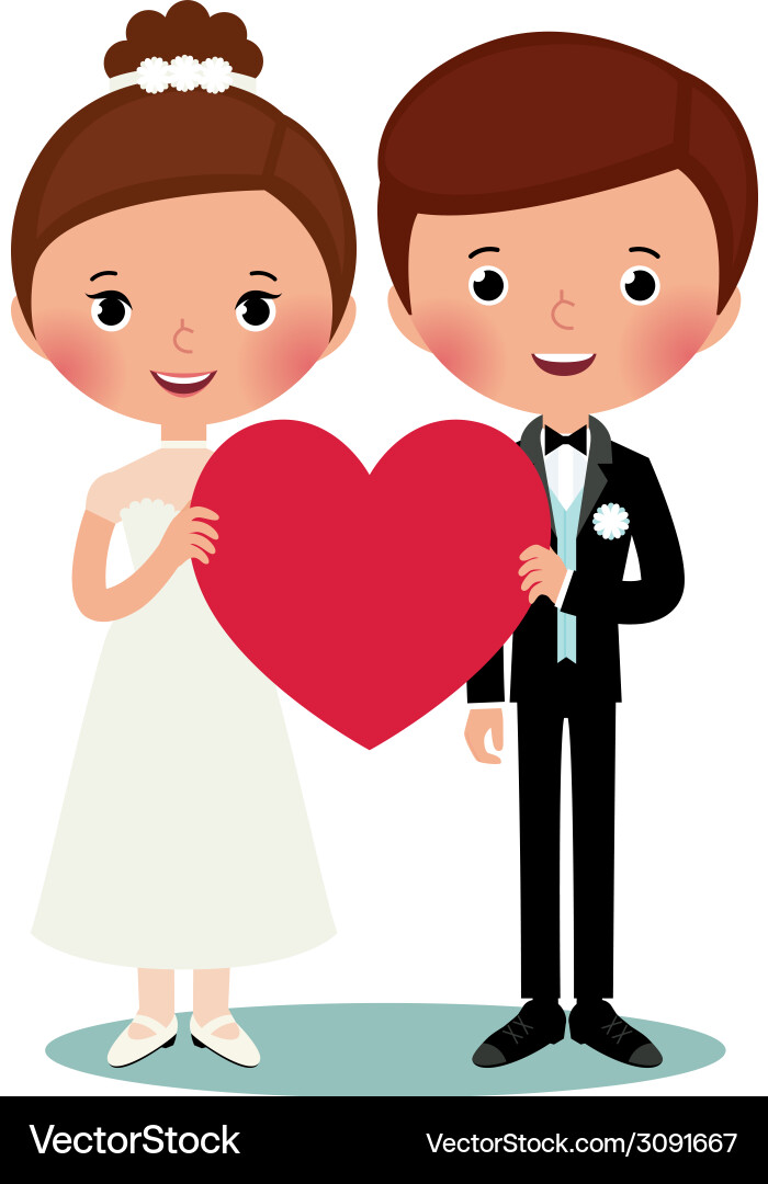 Groom and bride Royalty Free Vector Image - VectorStock