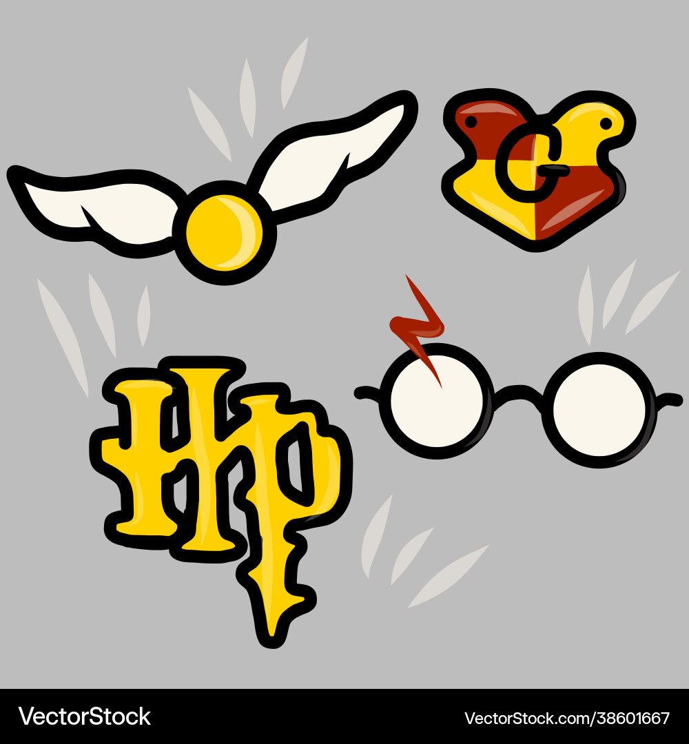 Magic set Royalty Free Vector Image - VectorStock