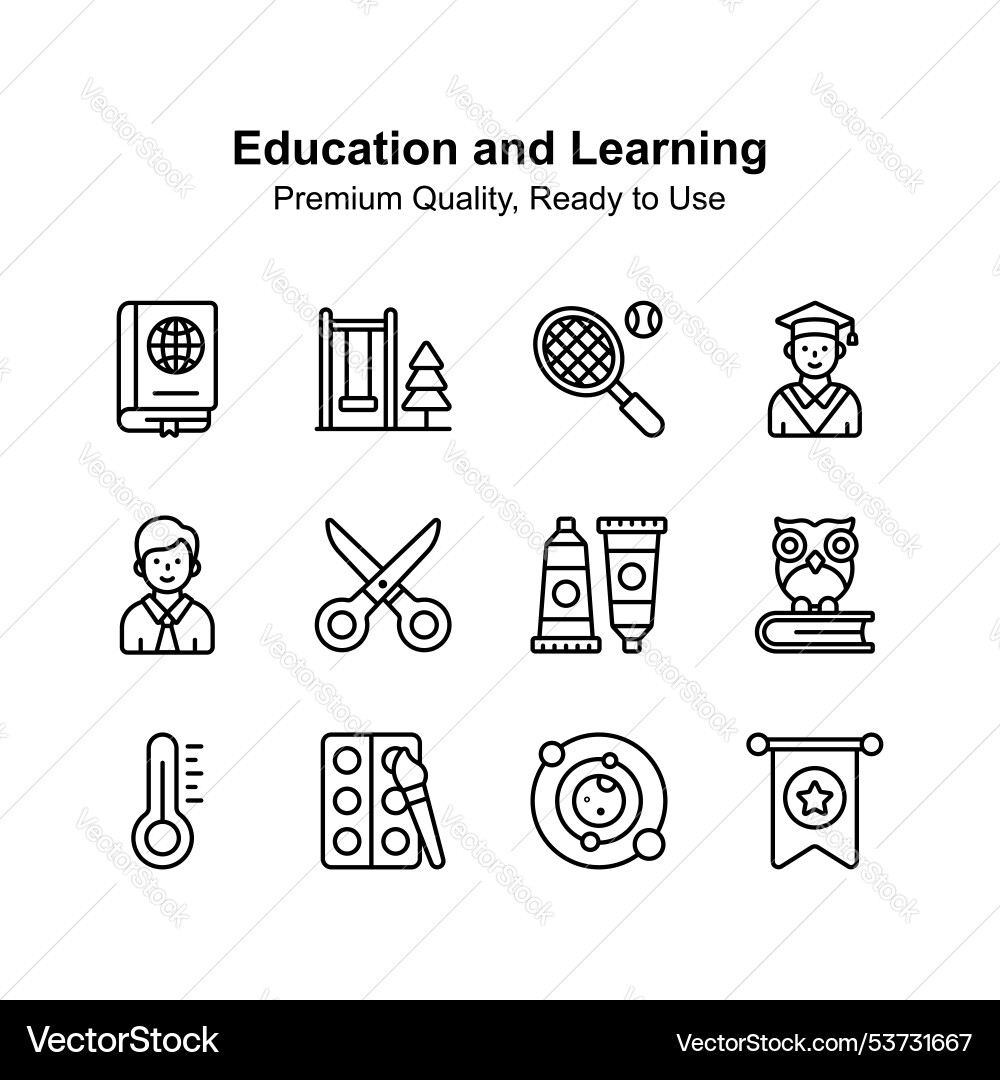 Perfectly designed education and learning icons Vector Image