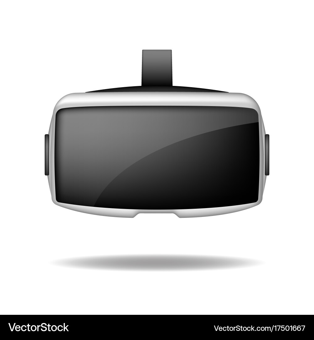 Stereoscopic 3d vr headset front view Royalty Free Vector