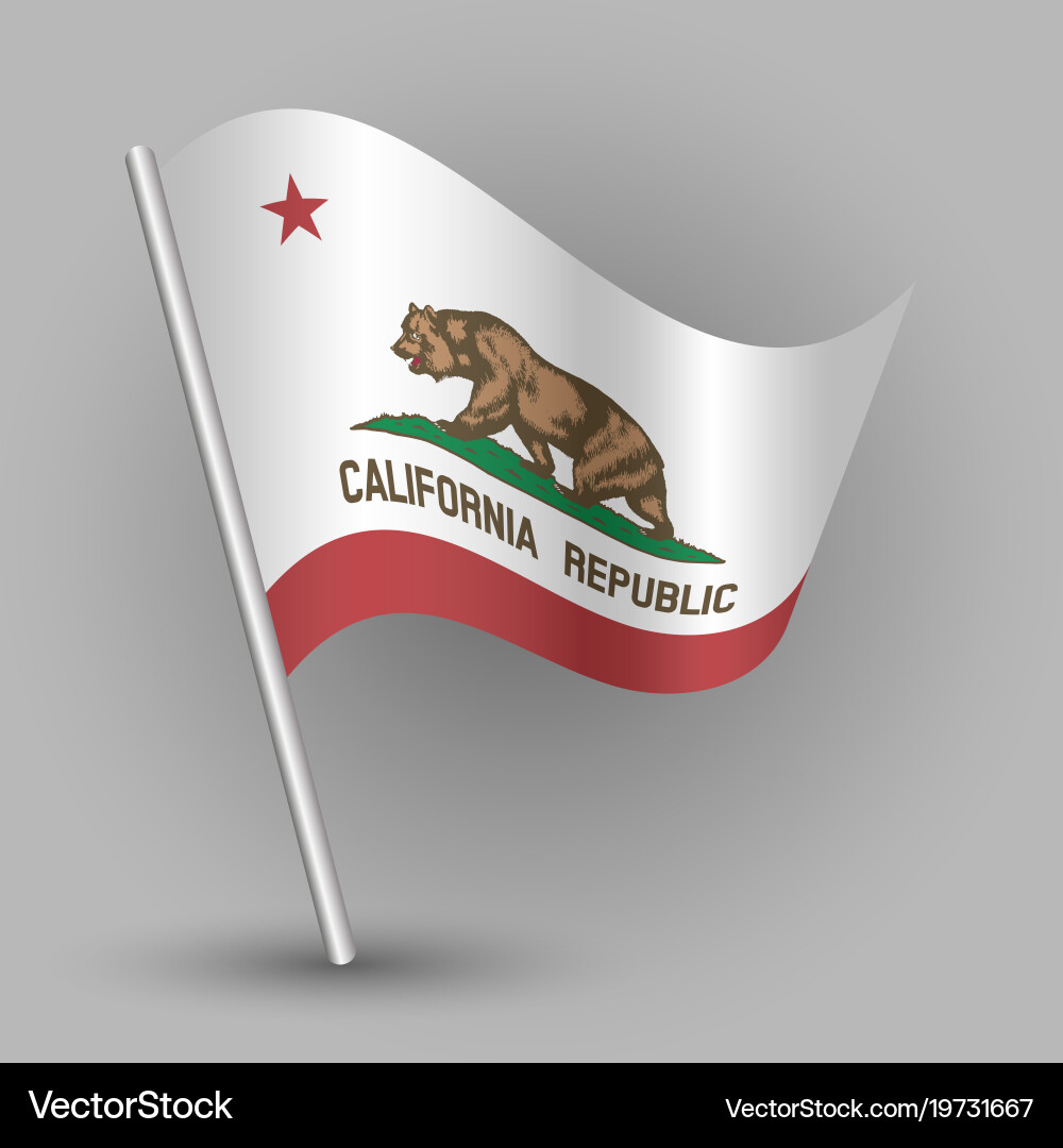 Dreieck american state flag california Lizenzfreier Vektor
