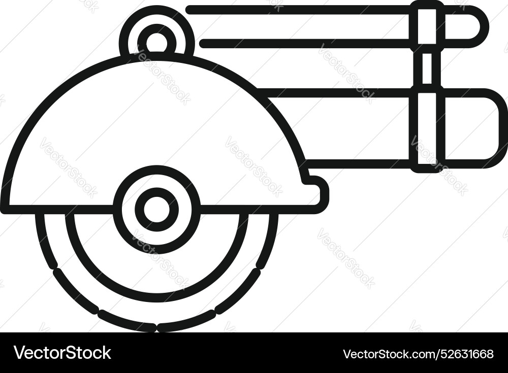Angle grinder cutting machine power tool icon Vector Image