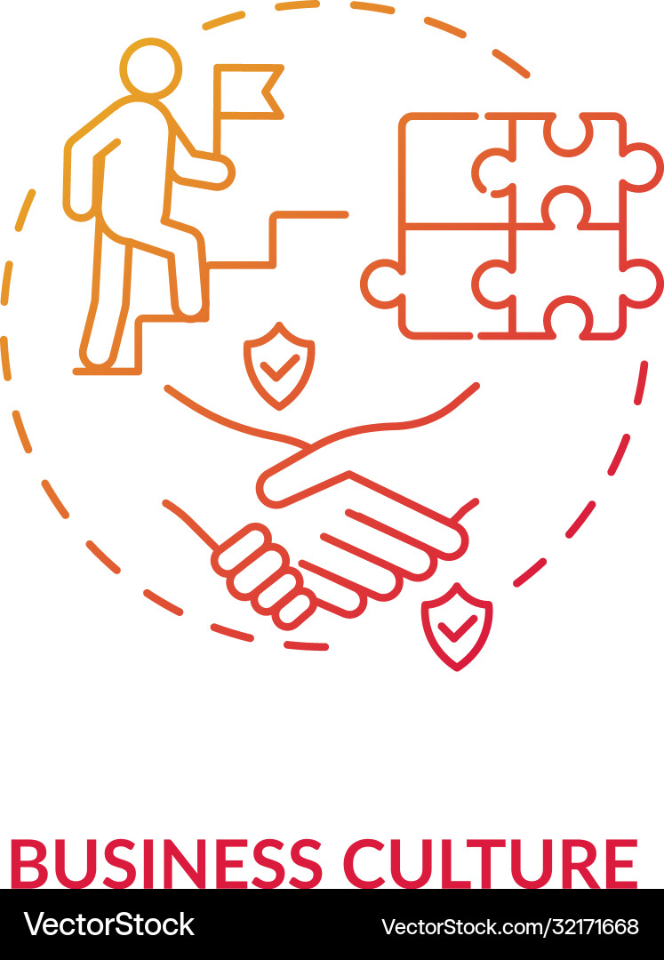 Business culture red gradient concept icon Vector Image