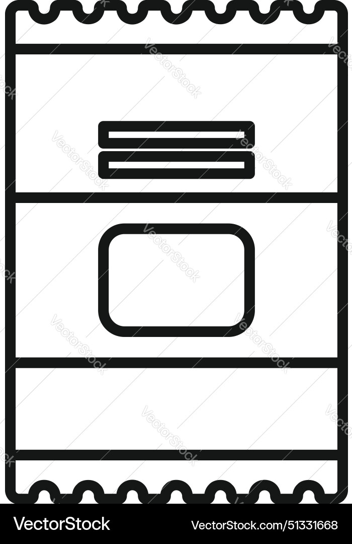 Chocolate bar line icon Royalty Free Vector Image