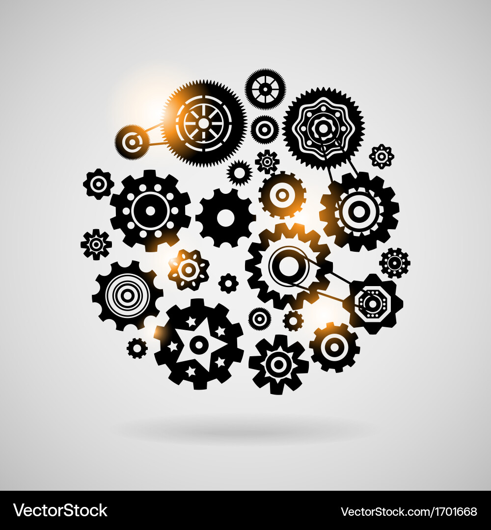 Cogs and gears Royalty Free Vector Image - VectorStock