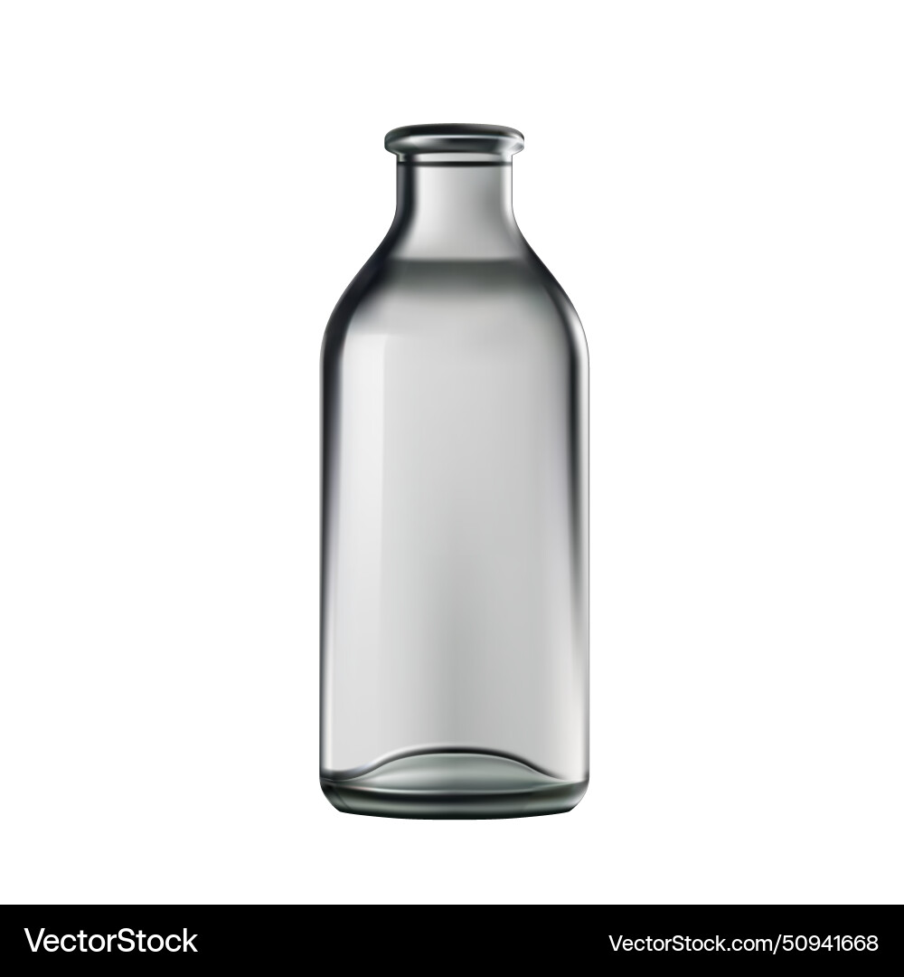 Empty glass bottle isolated on white background Vector Image